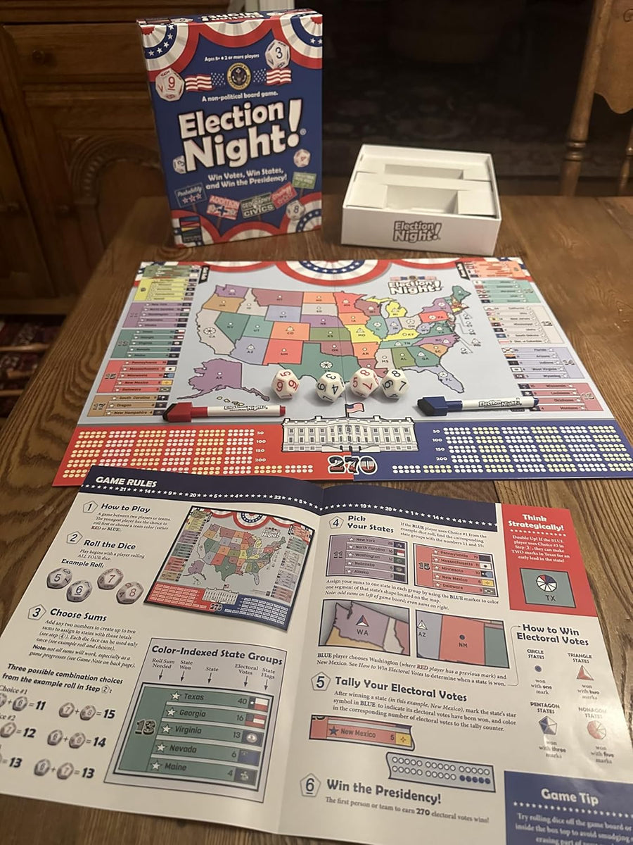 Election Night! Basic Addition Edition: Roll The Dice, Strategically C ...